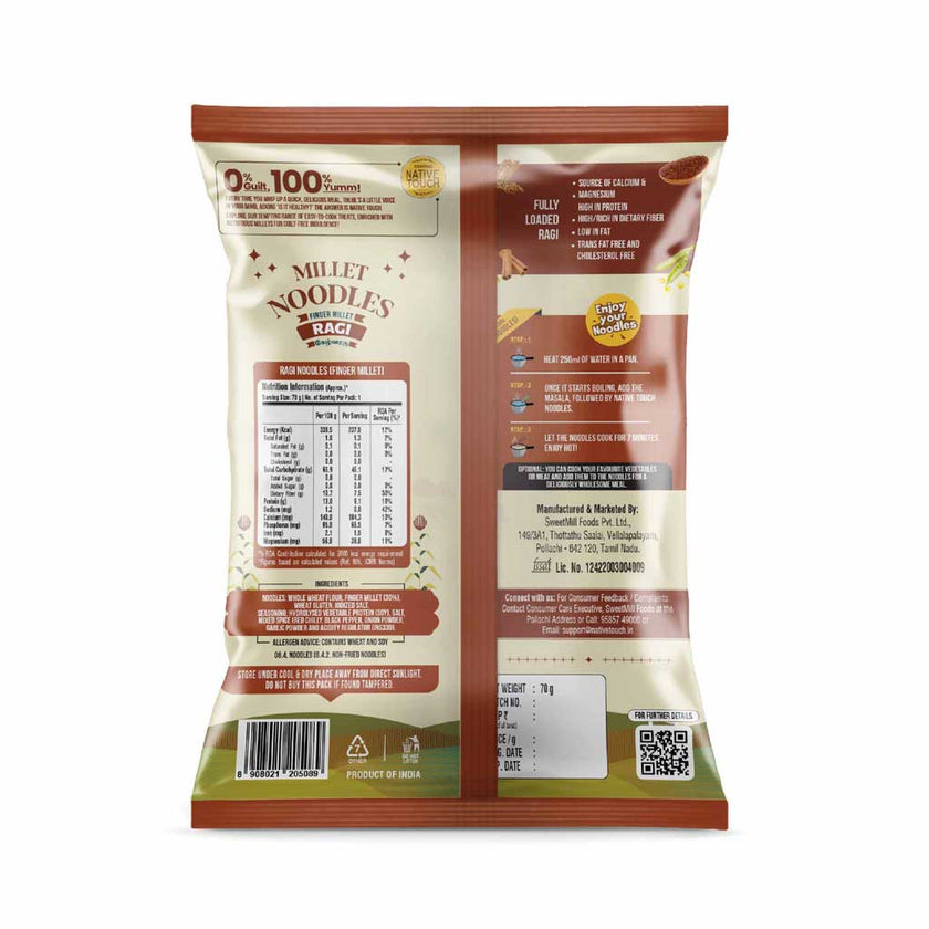Finger Millet - Ragi Combo (2 Noodles 1 Vermicelli 1 Pasta) – Native Touch