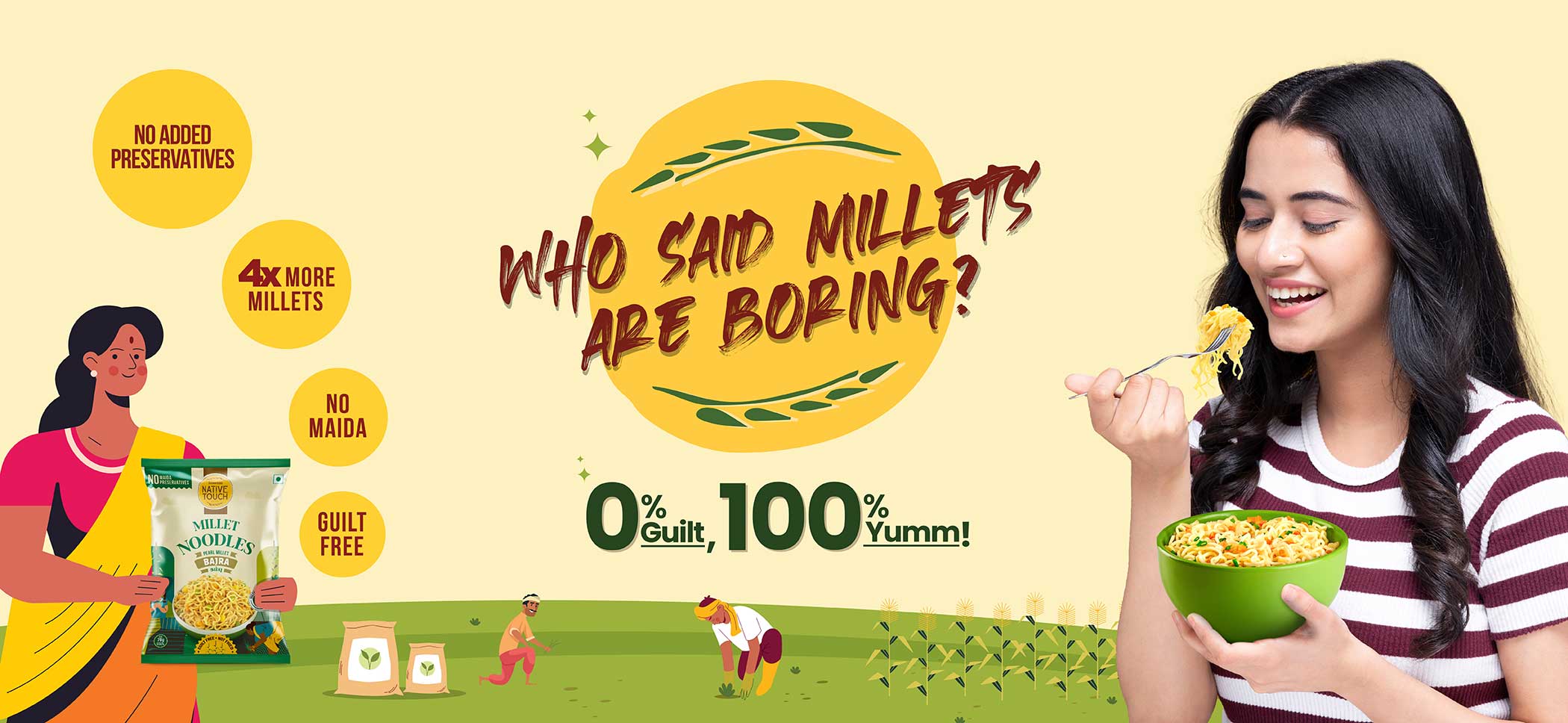 Native Touch - Healthy Millet Noodles | Pasta | Vermicelli