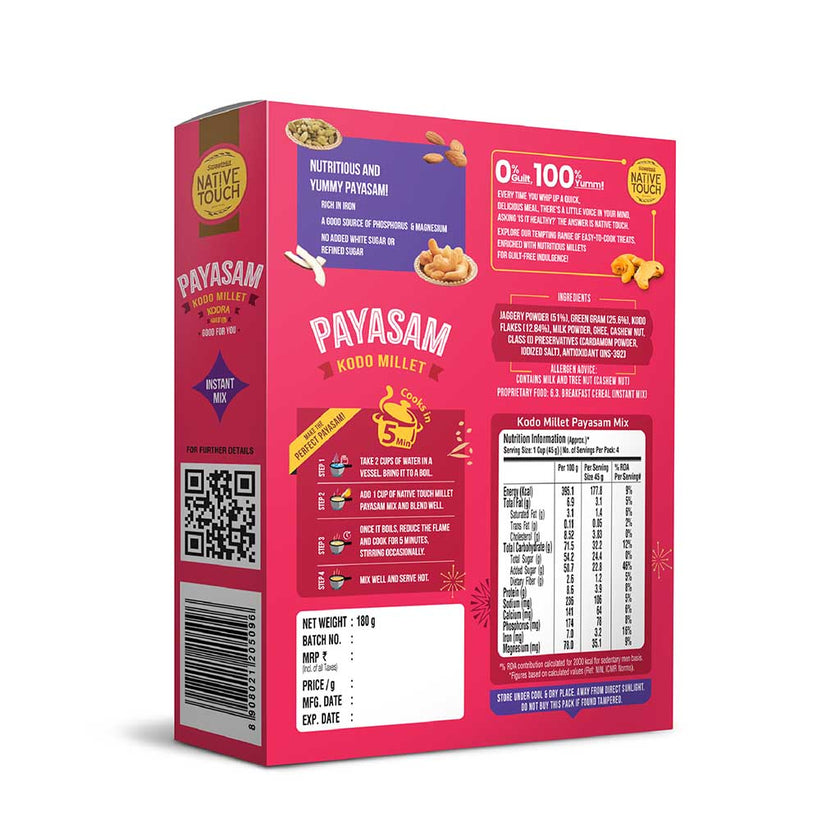 Kodo Millet Payasam Mix - Satisfy Your Sweet Cravings – Native Touch